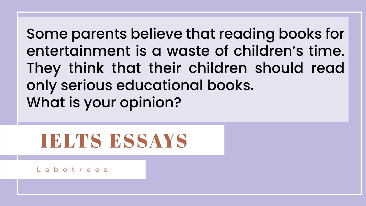 Some parents believe that reading books for entertainment is a waste of ...